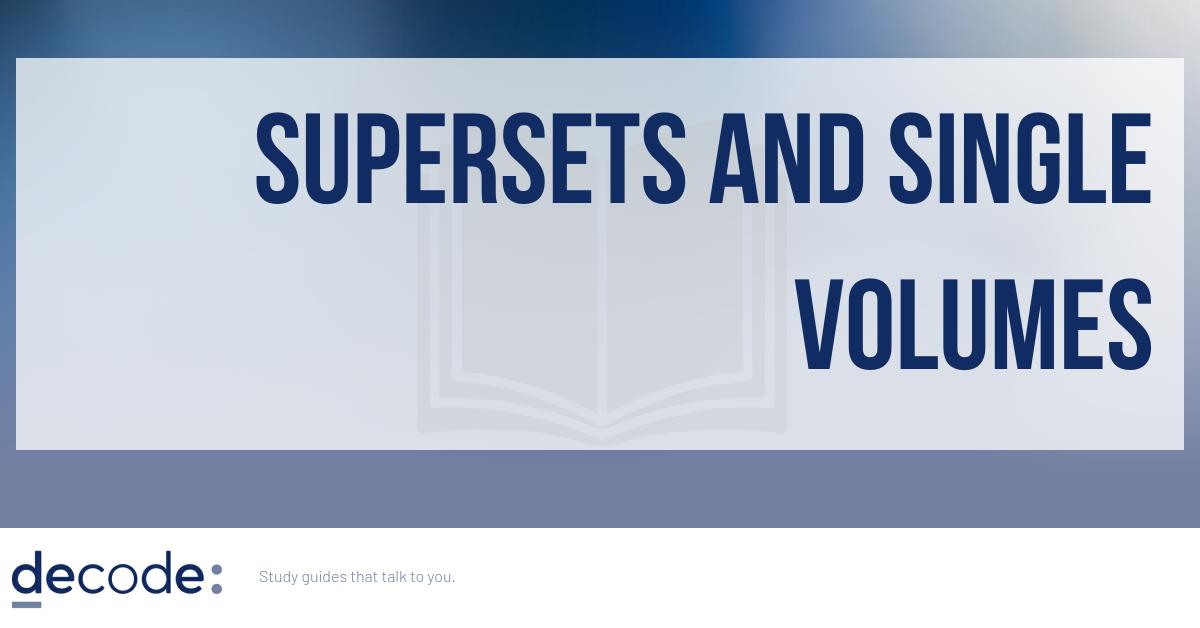 Decode : Revision Guides: Supersets and Single Volumes