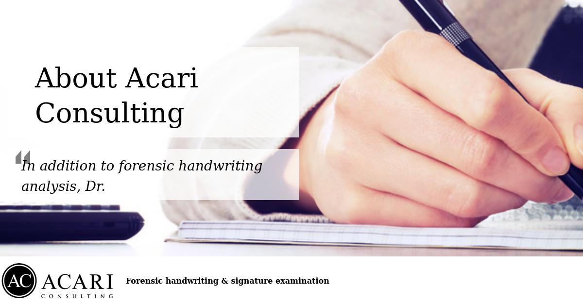 Acari Consulting: About Acari Consulting