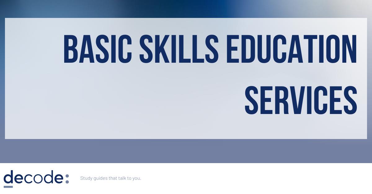 Decode : NSW: Basic Skills Education Services