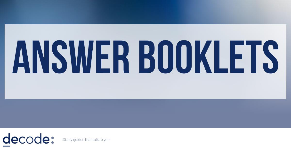 HSC Mathematics 4 Unit Trial Exams: Answer Booklets