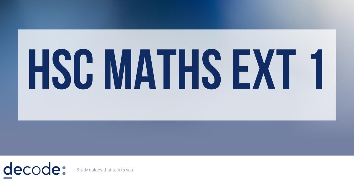 Decode : Single Volumes: HSC Maths Ext 1