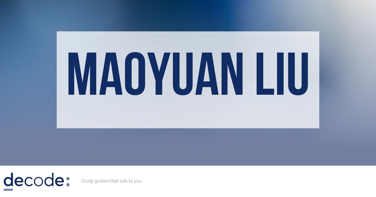 Decode : About the Authors: Maoyuan Liu