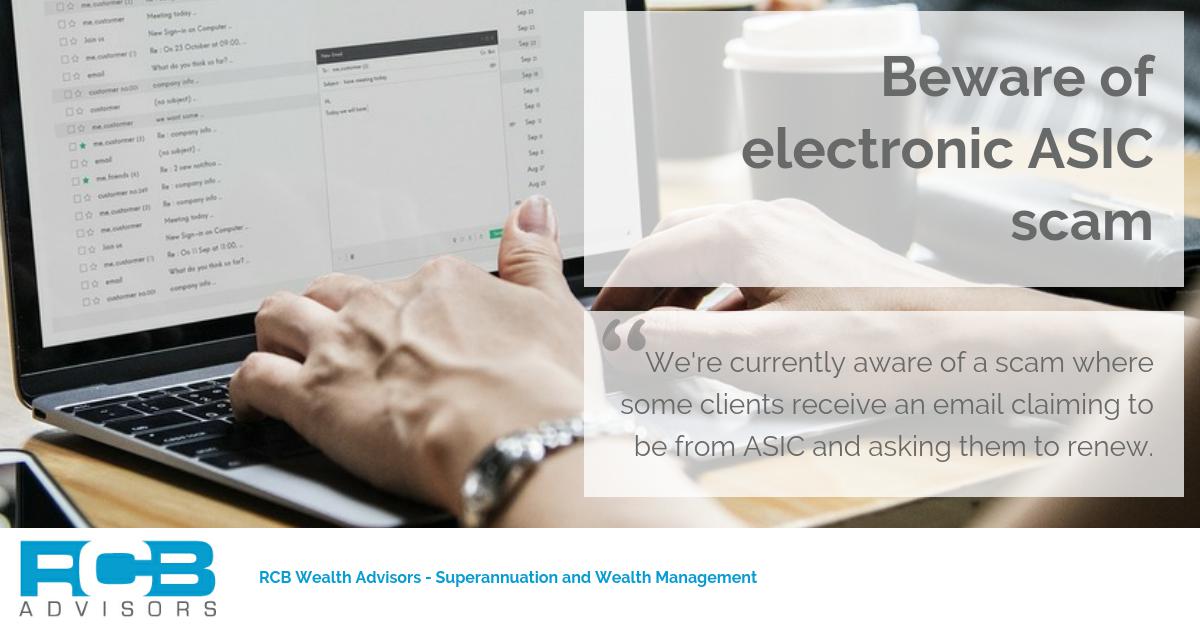 Latest News: Beware of electronic ASIC scam