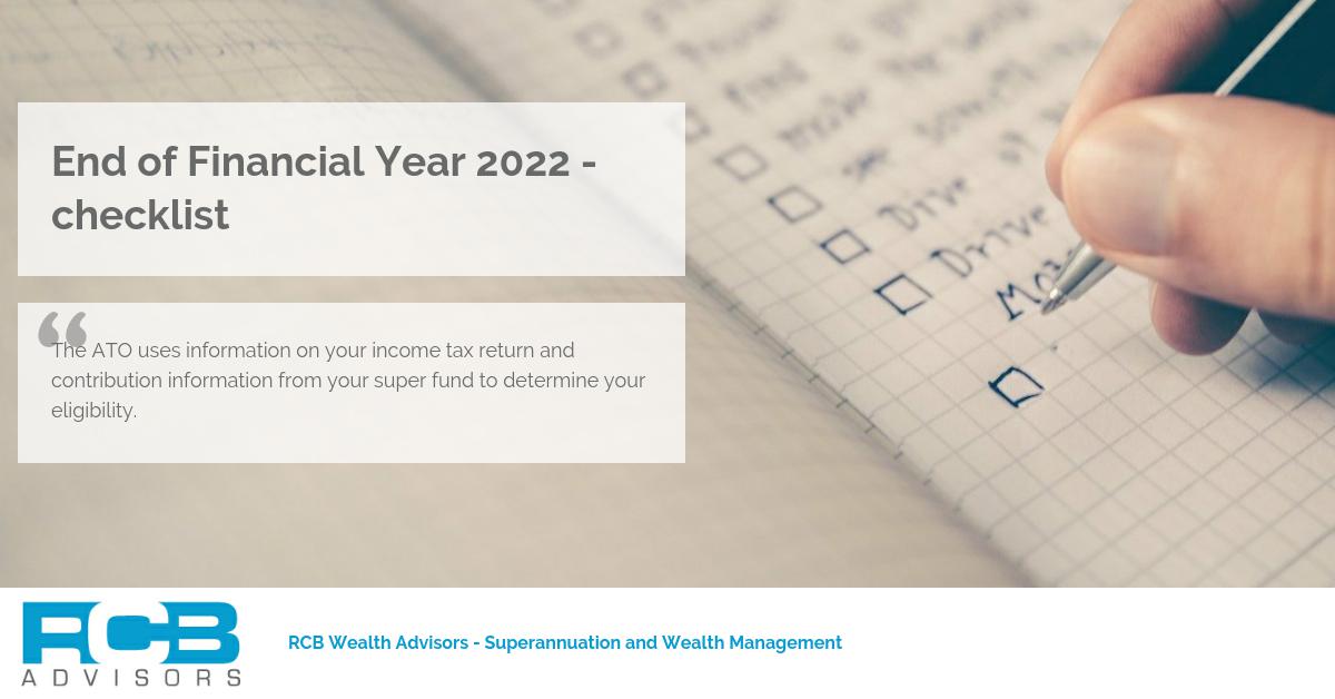 Latest News: End of Financial Year 2022 - checklist