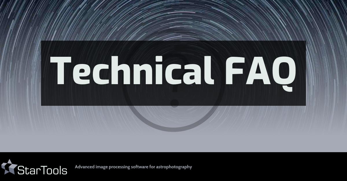 StarTools: Download: Technical FAQ
