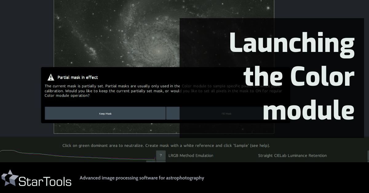 StarTools: Usage: Launching the Color module