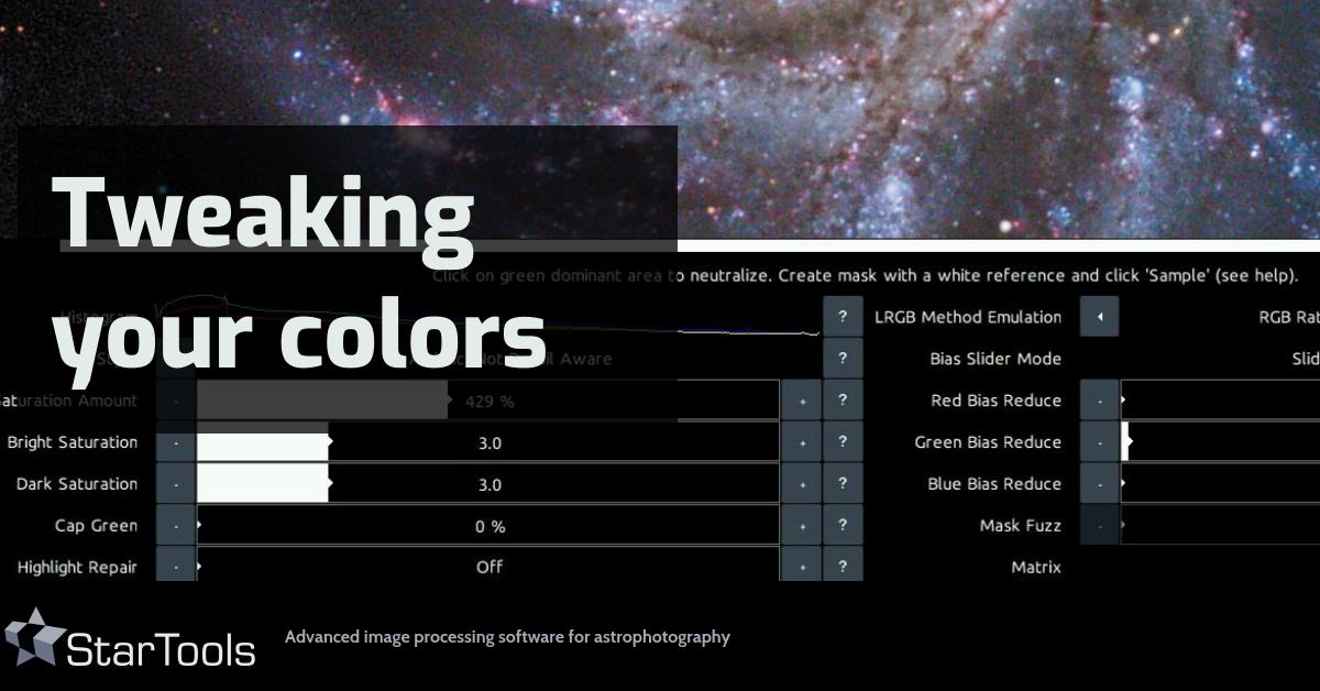 StarTools: Usage: Tweaking your colors