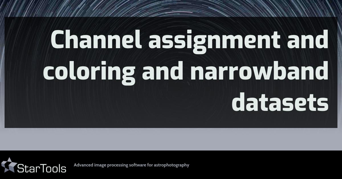 Usage: Channel assignment and coloring and narrowband datasets